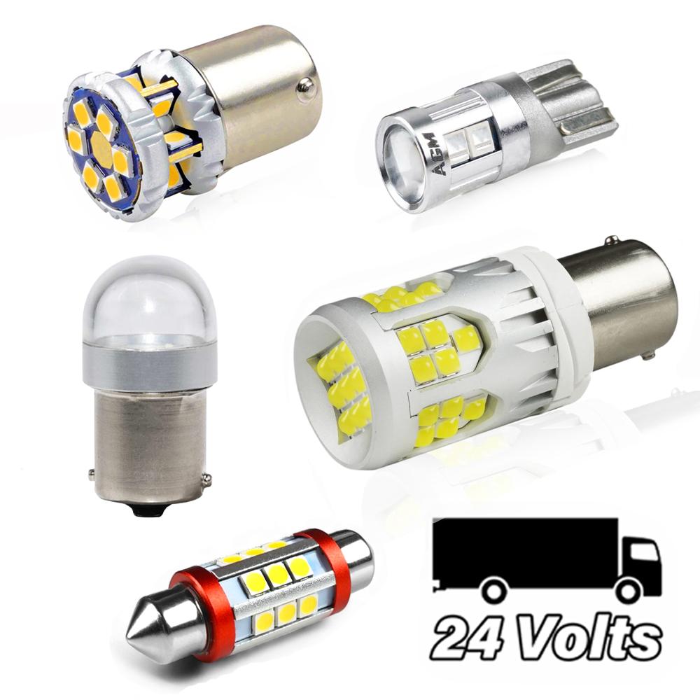 24V interior/exterior LED festoon & bulb for heavy-duty vehicles