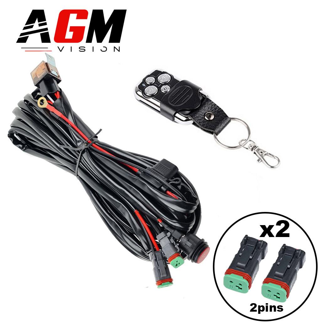 Faisceau Barre LED Double Deutsch 2 Pins + Télécommande - Premium