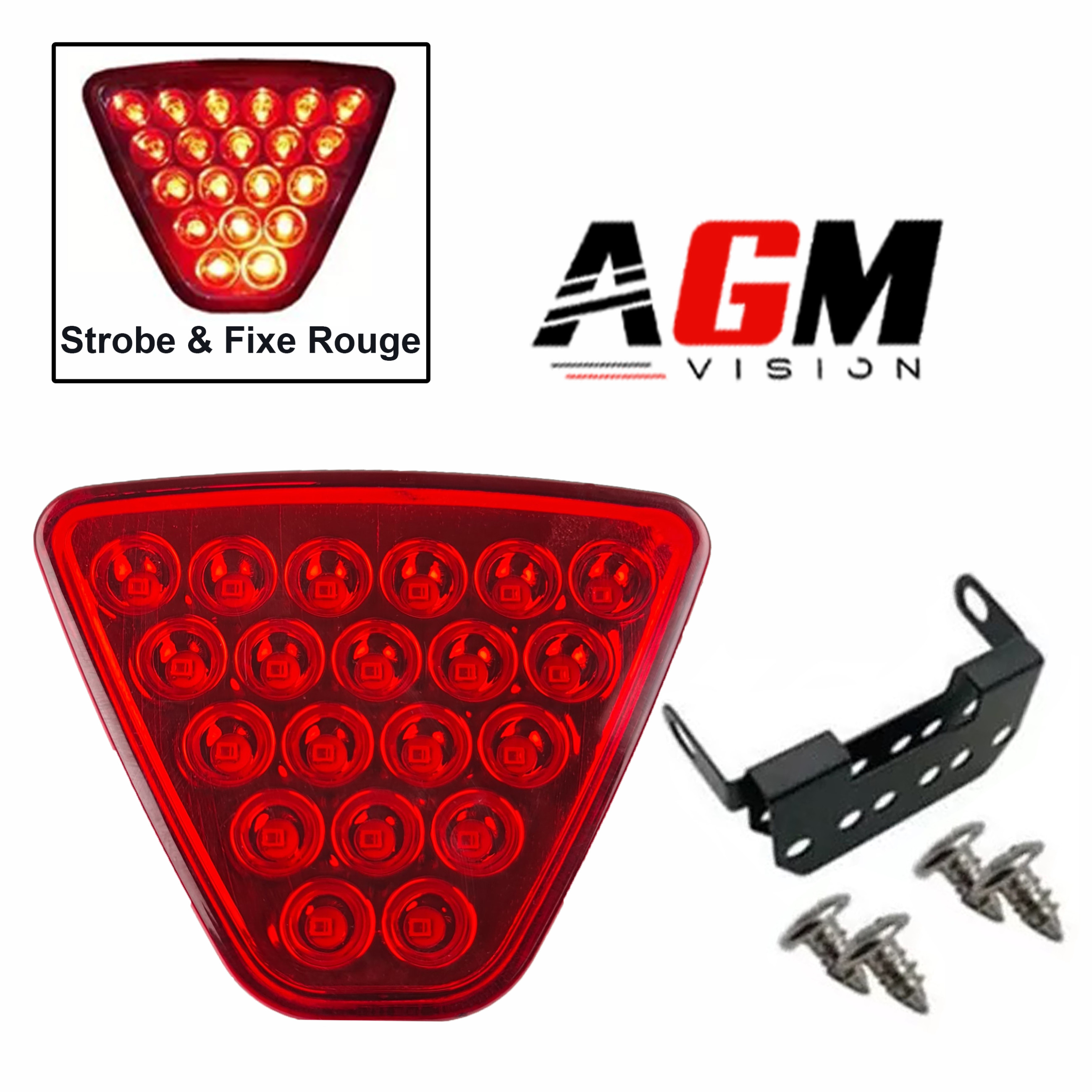 Powerful Strobe Stop Light - Red Triangle