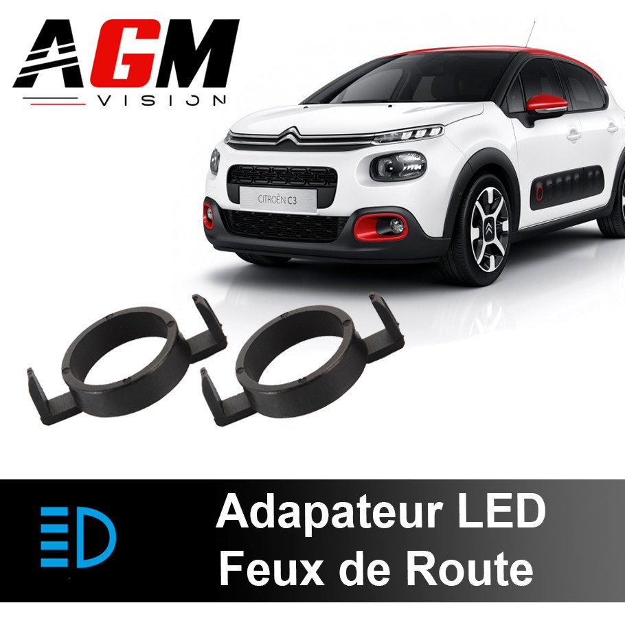 2x Adaptateurs LED Feux de Route CITROËN C3 2016-2020