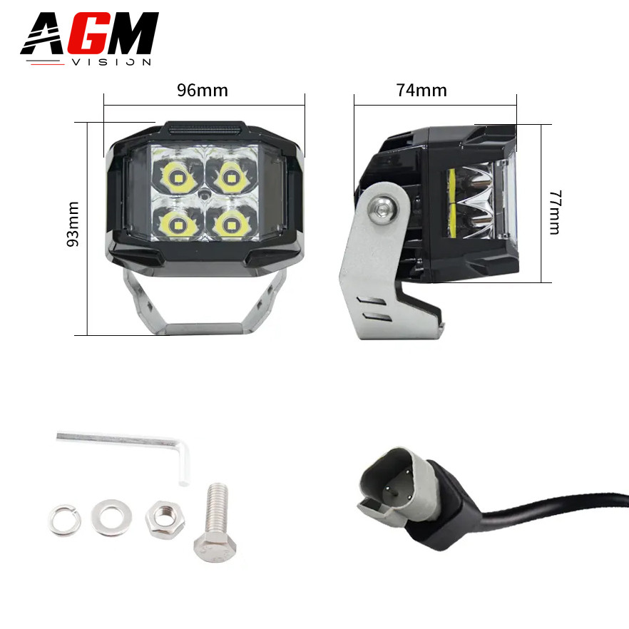 LED SUPER SIDE HEADLIGHT 40W + White Position Light