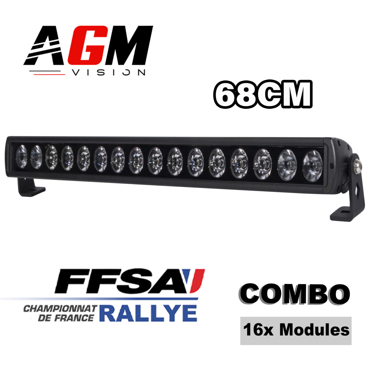 RALLYE DARK LED BALK - 20cm tot 100cm in Spot, Flood of Combinatie