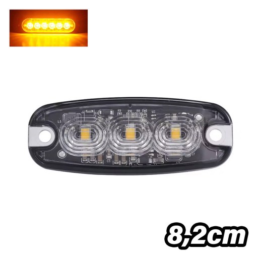 Feu de Pénétration LED Flash XT-SLIM ORANGE - BLANC- BLEU 8CM