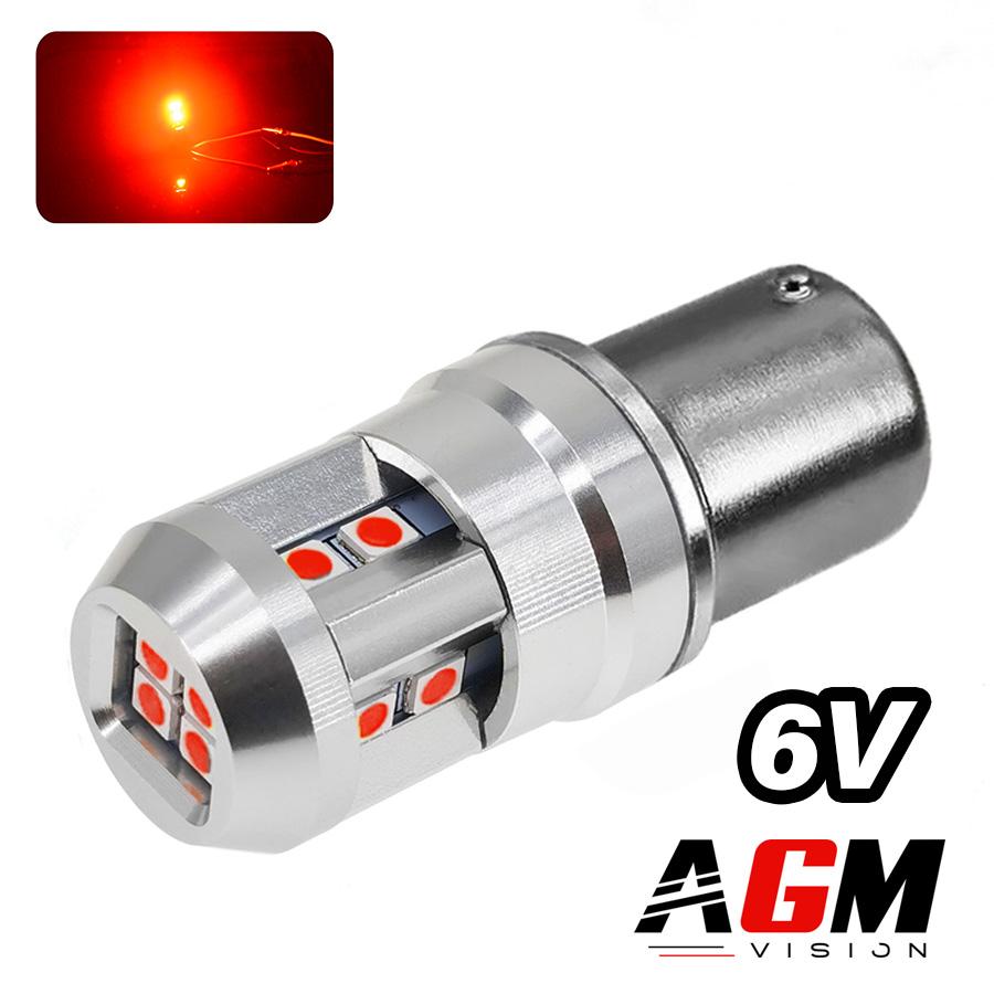 Ampoule LED P21W-BA15S SMART 6 Volts (Rouge) - Voiture