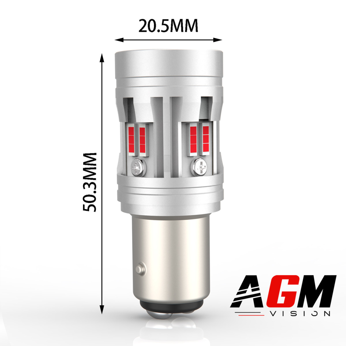 Lampadina LED P21/4W-BAZ15D VORTEK MAX (Rosso) STOP / Luce di posizione ...