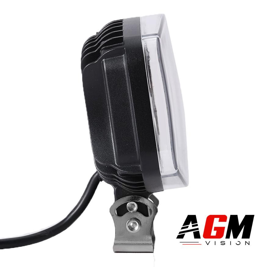 Arcana Oval LED Headlight with Orange/White Position Light 80W - Truck