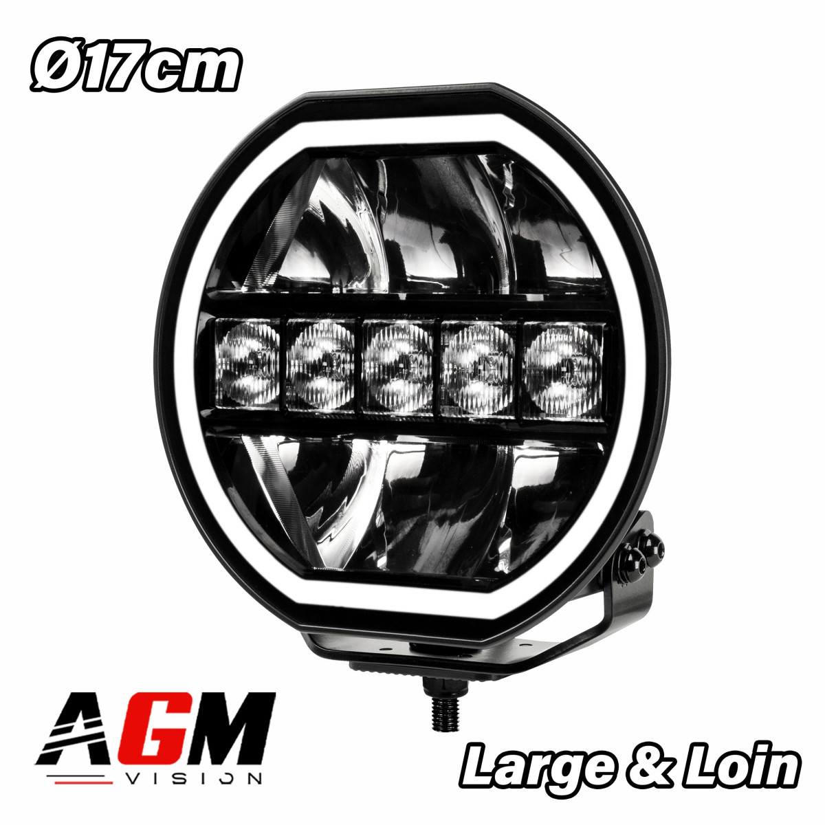 Helios XR110W LED Headlight, Wide & Far, White & Orange Parking Light ...