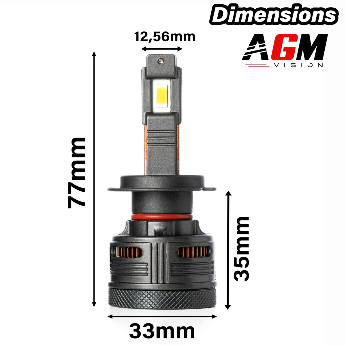 LED-Lampen-Kit H7 Millenium 4300K Halogenfarbe - Auto