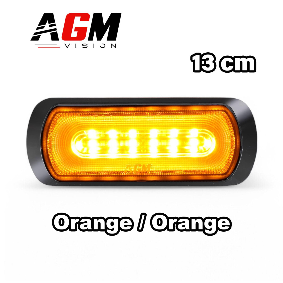 LED Halo Marker Light + Central Flash orange, white, red