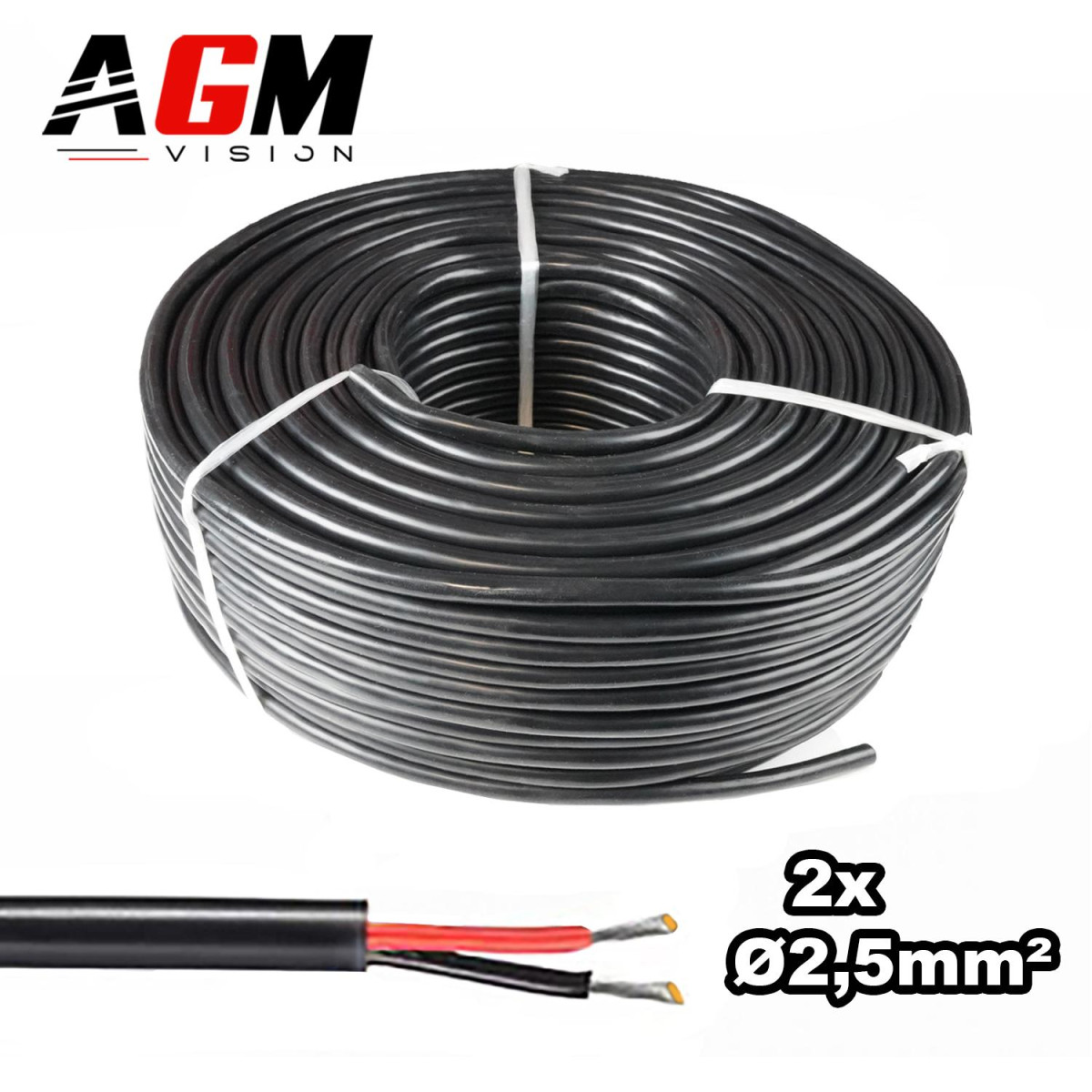 Premium siliconen omhulde elektrische kabel: 2 draden, 2,5 mm² ...