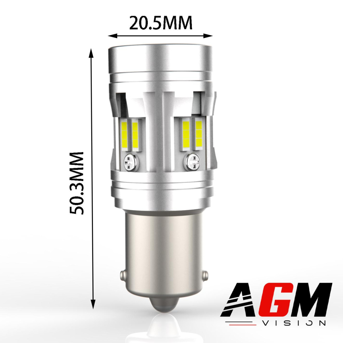 Bombilla LED P21W-BA15S VORTEK MAX (Blanco) - Luces de marcha atrás