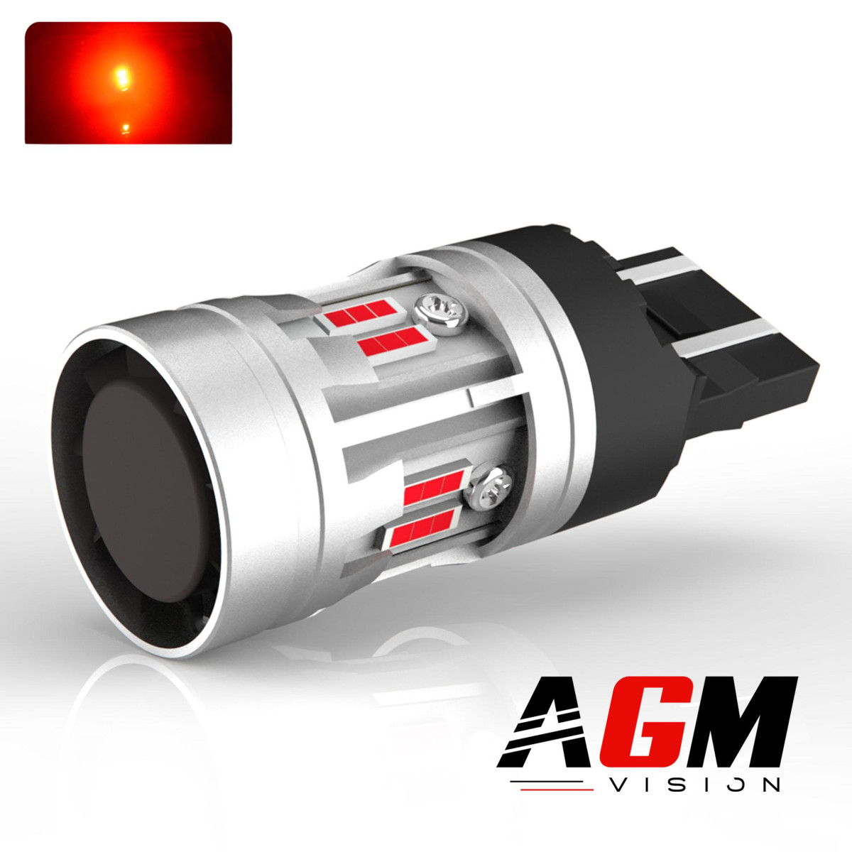 VORTEK MAXW21 T20-W21/5W LED bulb (red) STOP / red position light / fog ...