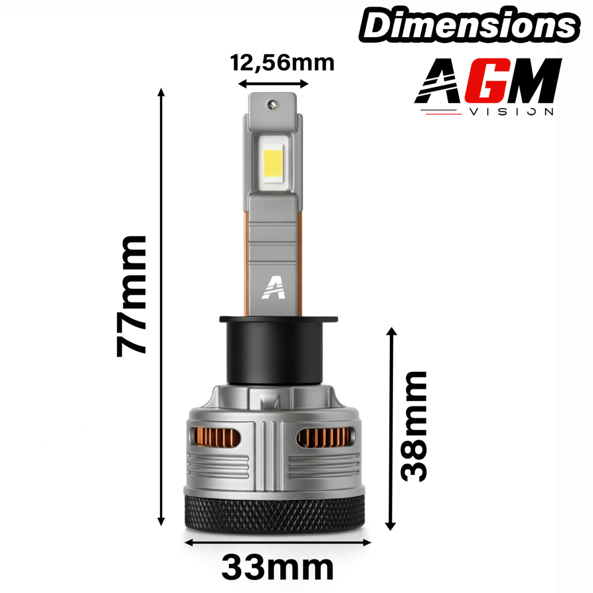 Millenium 3 Ultra Can-bus V2 H1 LED Bulb - Motorcycle