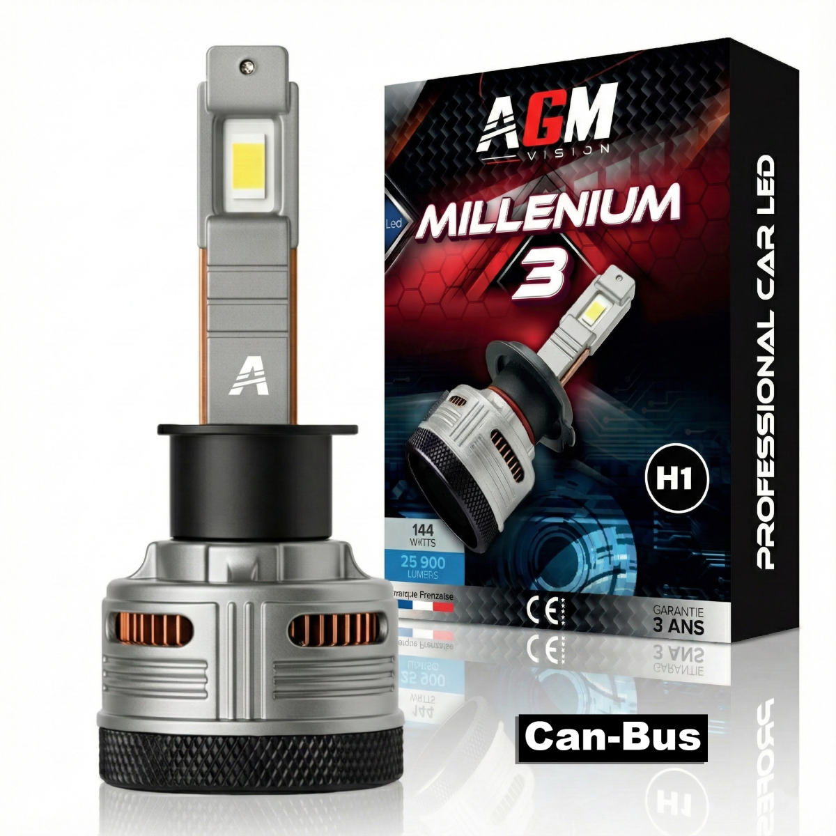 Millenium 3 Ultra Can-bus V2 H1 LED Bulb - Motorcycle
